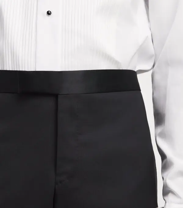 Pal Zileri Wool Satin-trim Trousers