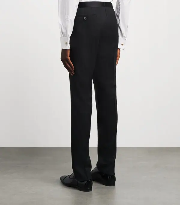 Pal Zileri Wool Satin-trim Trousers