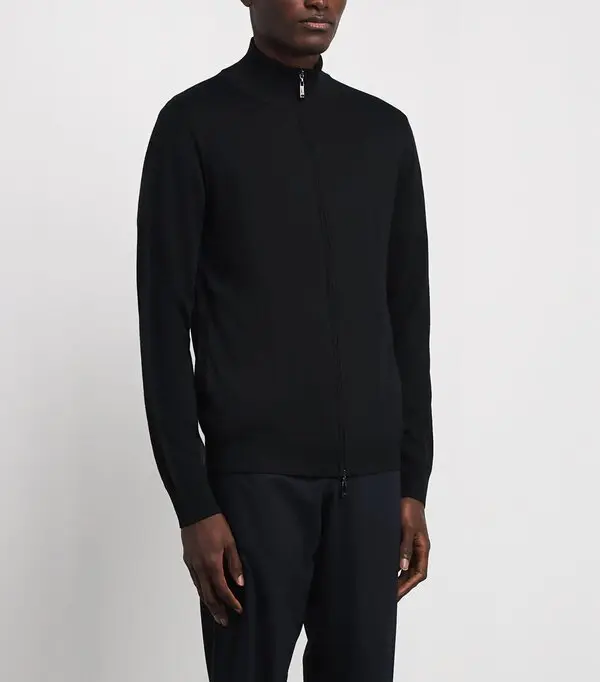 Pal Zileri Wool Zip-up Cardigan