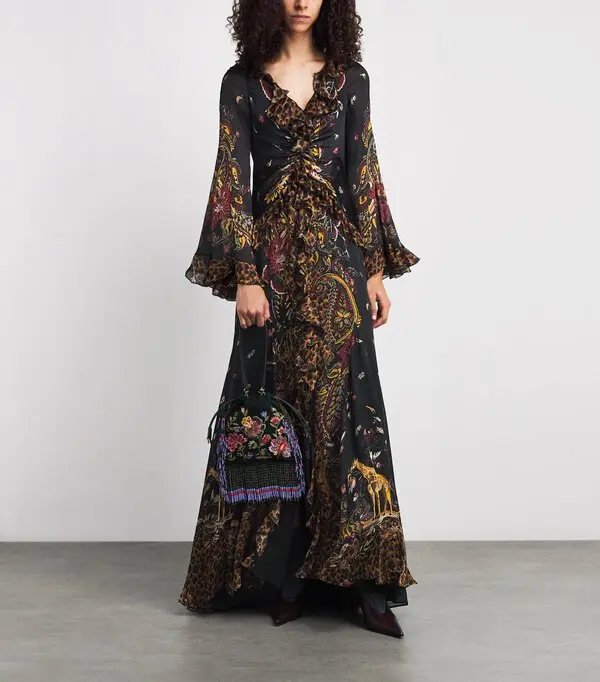 Etro Silk Paisley Maxi Dress