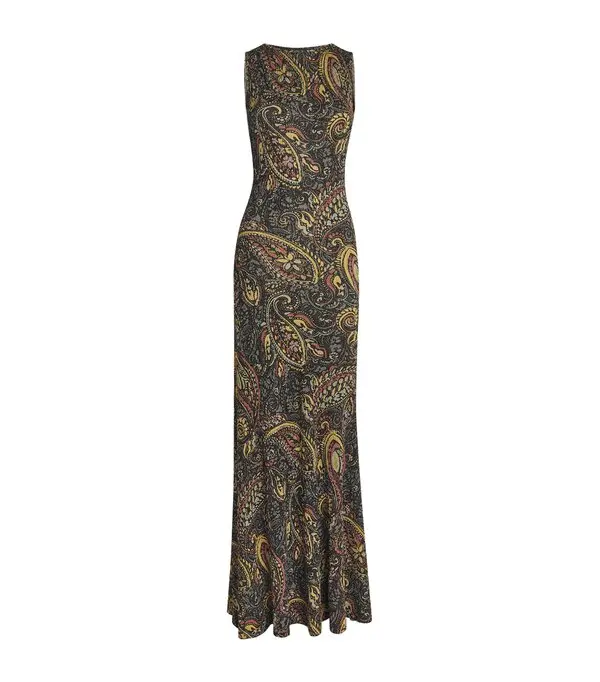 Etro Ribbed Paisley Maxi Dress