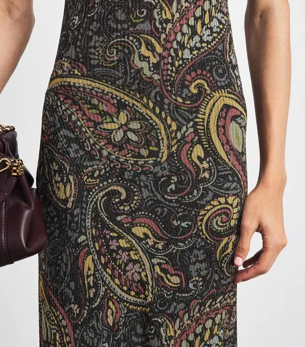 Etro Ribbed Paisley Maxi Dress