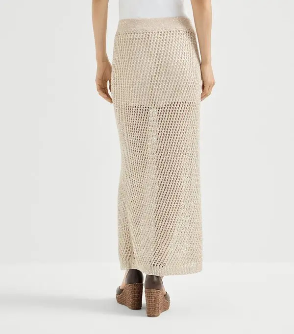 Brunello Cucinelli Embellished Knit Maxi Skirt