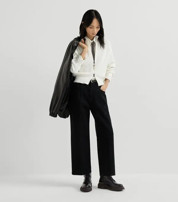 Brunello Cucinelli Leather Monili Ankle Boots