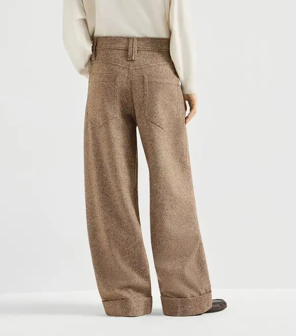 Brunello Cucinelli Virgin Wool-blend Monili Trousers