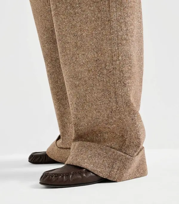 Brunello Cucinelli Virgin Wool-blend Monili Trousers