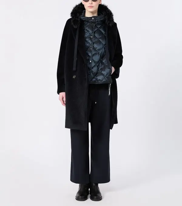 Max Mara Down Padded Quilted Gilet - Navy