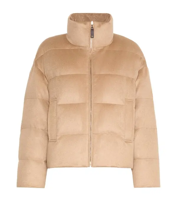 Max Mara Camel Wool Down-filled Jacket