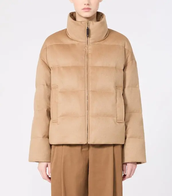 Max Mara Camel Wool Down-filled Jacket
