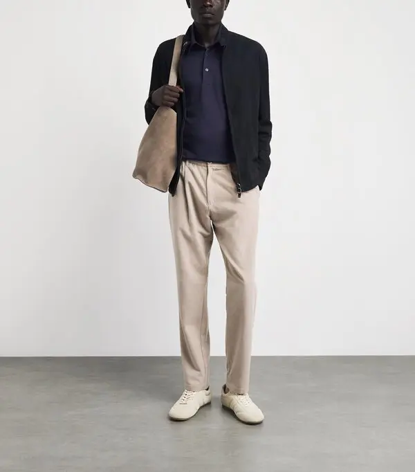 Herno Wool Jersey Long-sleeve Polo Shirt