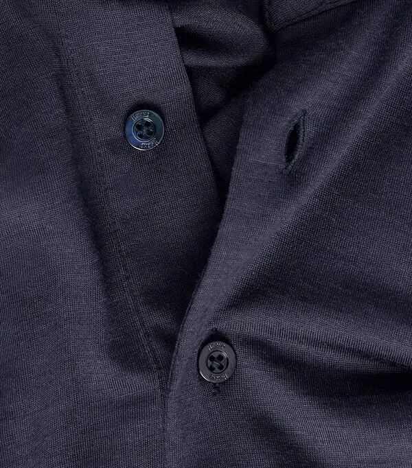 Herno Wool Jersey Long-sleeve Polo Shirt