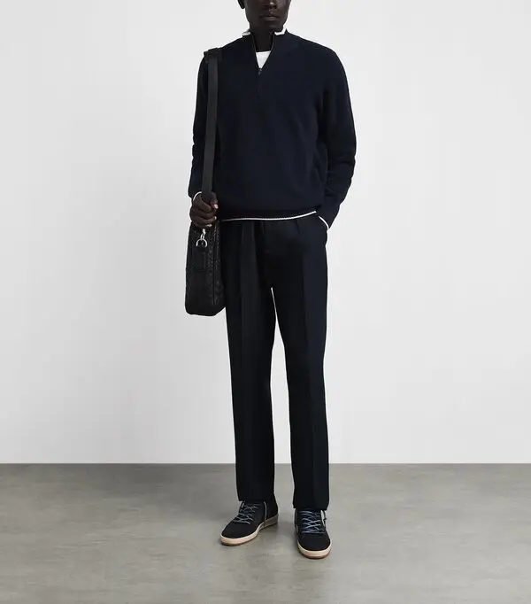 Herno Virgin Wool-blend Quarter-zip Sweater