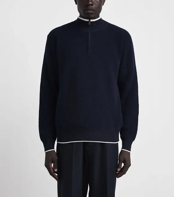 Herno Virgin Wool-blend Quarter-zip Sweater