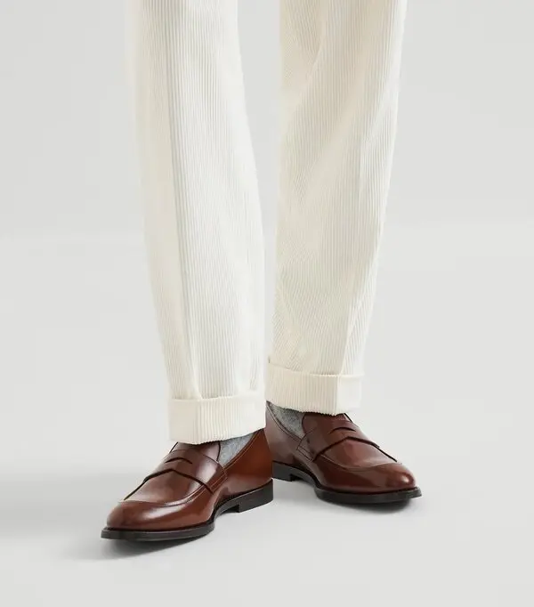 Brunello Cucinelli Leather Penny Loafers
