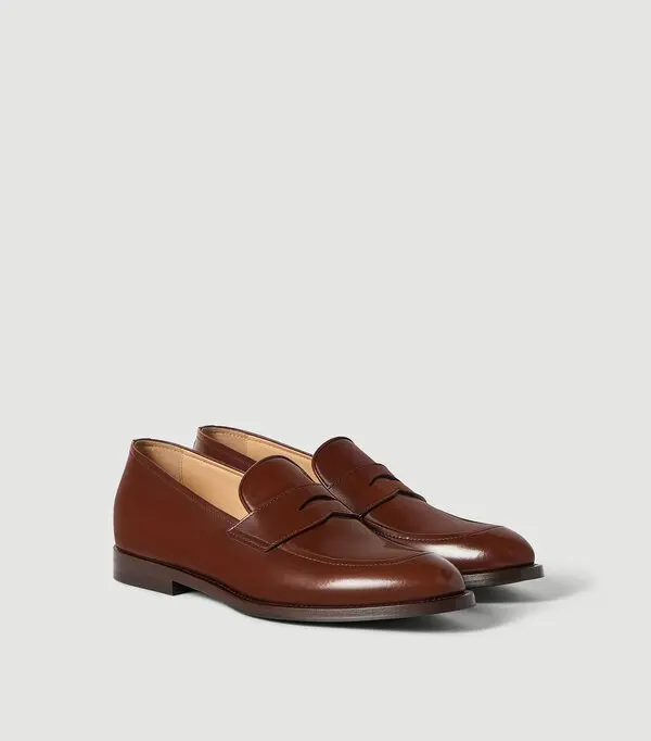 Brunello Cucinelli Leather Penny Loafers