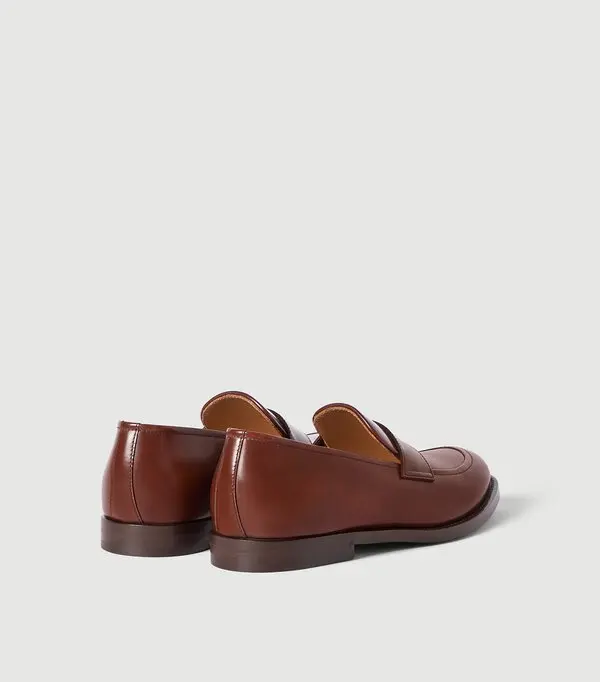 Brunello Cucinelli Leather Penny Loafers