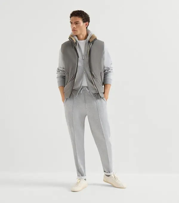 Brunello Cucinelli Waxed Techno Down-filled Gilet
