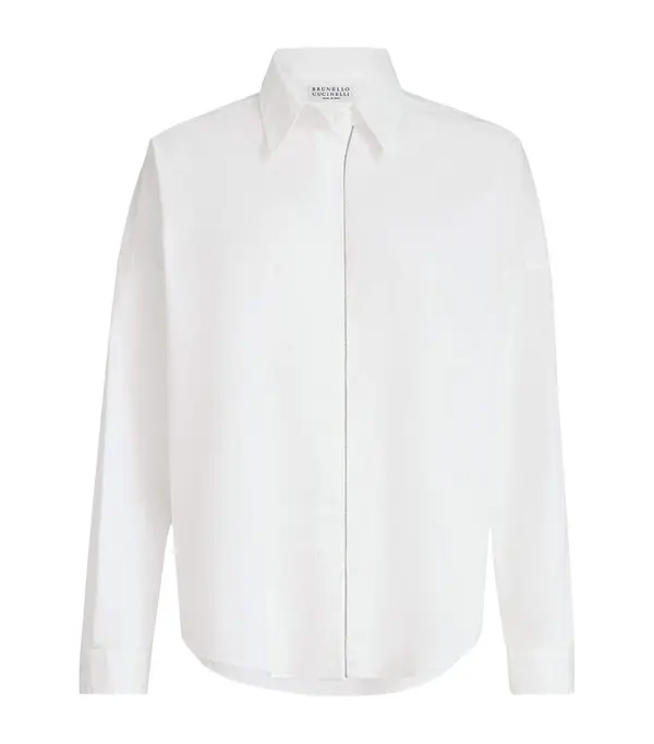 Brunello Cucinelli Stretch-cotton Poplin Monili Shirt