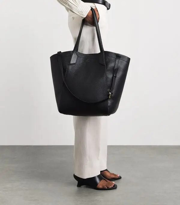 Harrods Medium Leather Freya Tote Bag