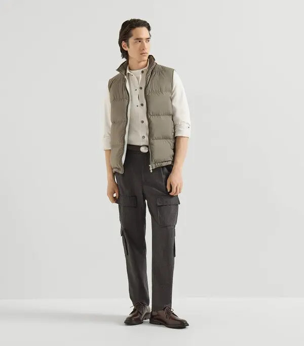 Brunello Cucinelli Quilted Packable Hood Gilet