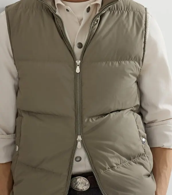 Brunello Cucinelli Quilted Packable Hood Gilet