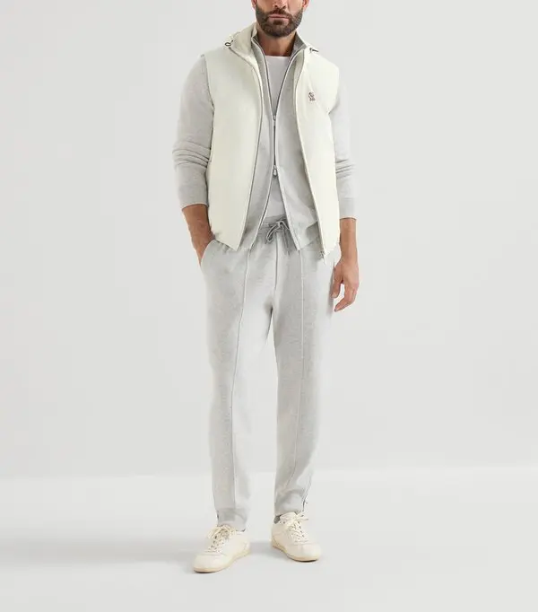 Brunello Cucinelli Cashmere-blend Double-knit Sweatpants