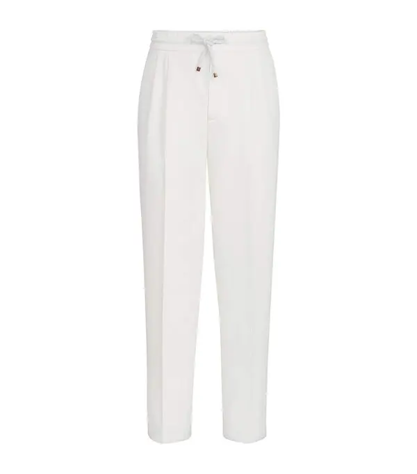 Brunello Cucinelli Cotton Gabardine Drawstring Trousers