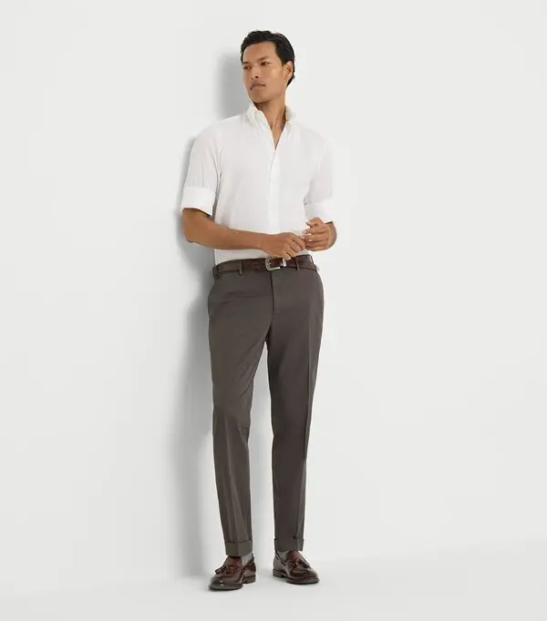 Brunello Cucinelli Stretch-cotton Gabardine Trousers
