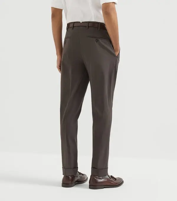 Brunello Cucinelli Stretch-cotton Gabardine Trousers