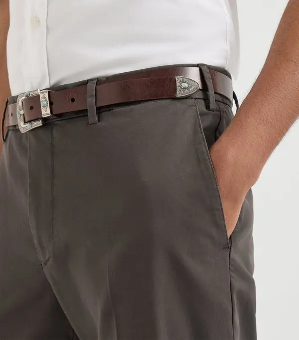 Brunello Cucinelli Stretch-cotton Gabardine Trousers