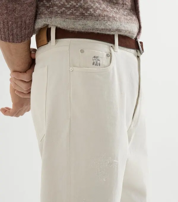 Brunello Cucinelli Cotton Denim Five-pocket Trousers