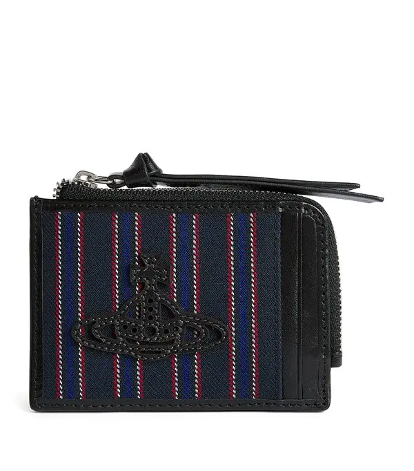 VIVIENNE WESTWOOD Stripe Zip Card Holder