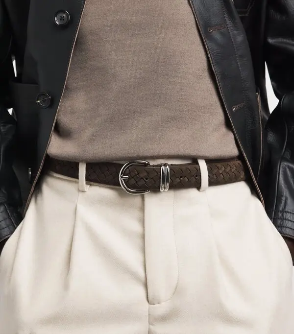 Officine Creative Suede Woven Belt