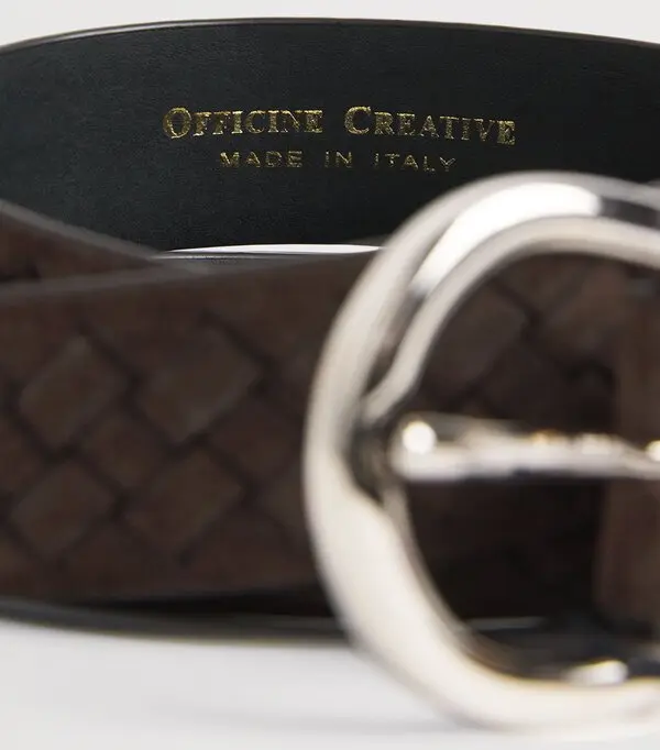 Officine Creative Suede Woven Belt