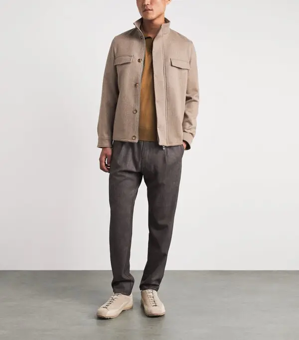 Sease Virgin Wool Polo Shirt - Brown