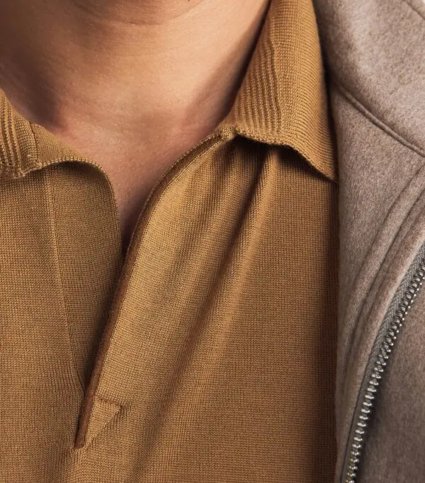 Sease Virgin Wool Polo Shirt - Brown