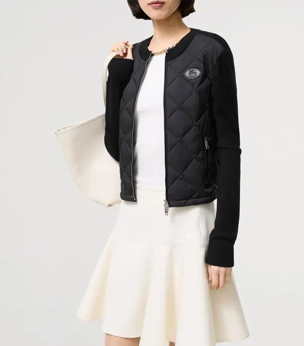 Burberry Quilted Wool-trim Fulbrook Jacket