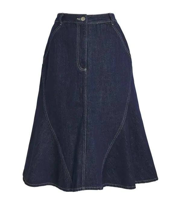 Safiyaa Luisella Denim Midi Skirt