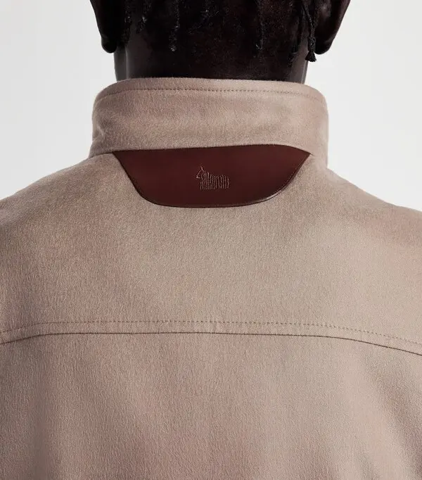 Colombo Cashmere Leather Trim Gilet