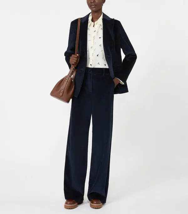 Max Mara Corduroy Wide-leg Trousers