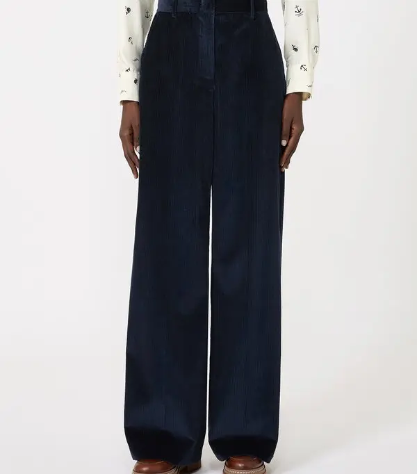 Max Mara Corduroy Wide-leg Trousers