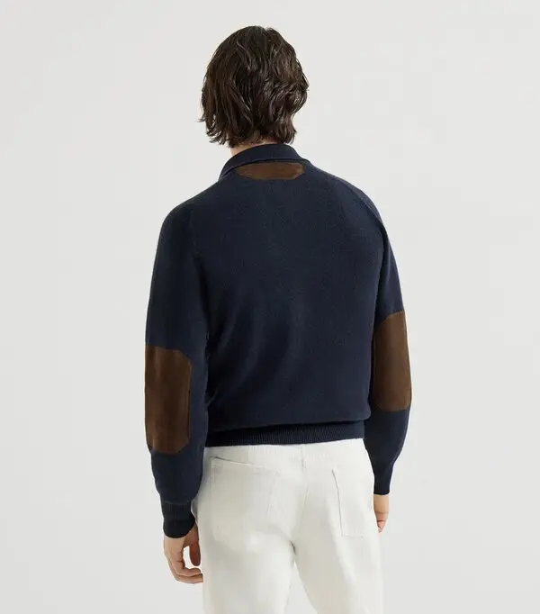 Brunello Cucinelli Cashmere Suede-trim Cardigan