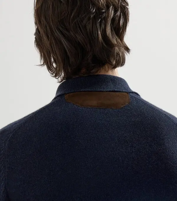 Brunello Cucinelli Cashmere Suede-trim Cardigan