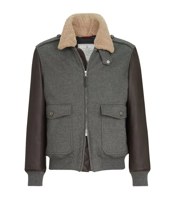Brunello Cucinelli Cashmere Bomber Jacket