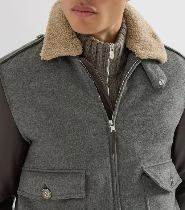 Brunello Cucinelli Cashmere Bomber Jacket