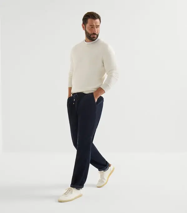Brunello Cucinelli Cotton Drawstring Trousers