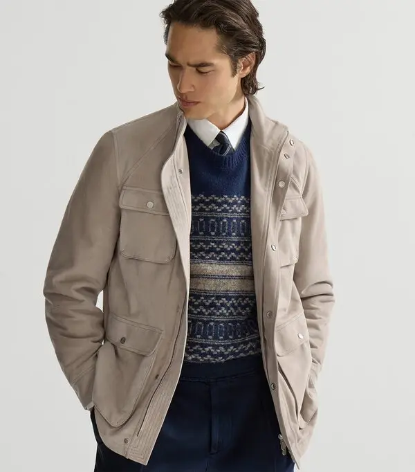 Brunello Cucinelli Suede Safari Jacket