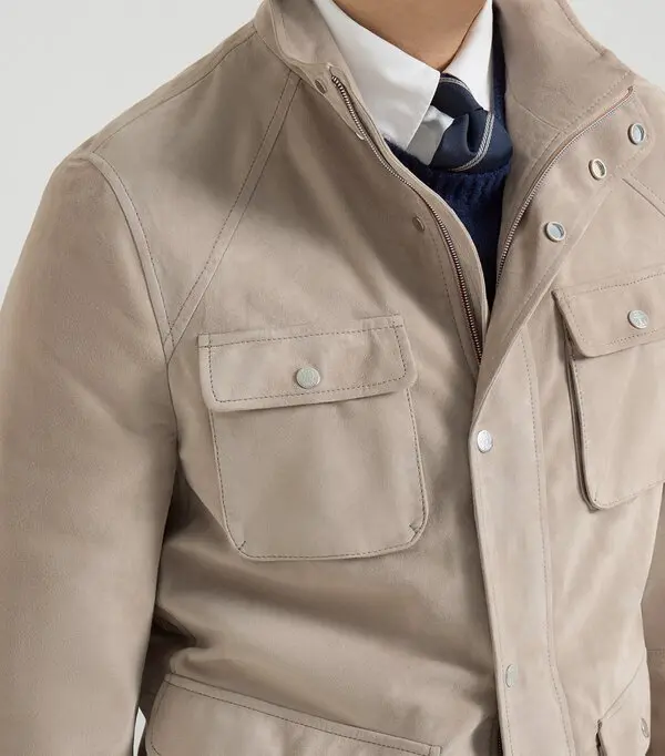 Brunello Cucinelli Suede Safari Jacket