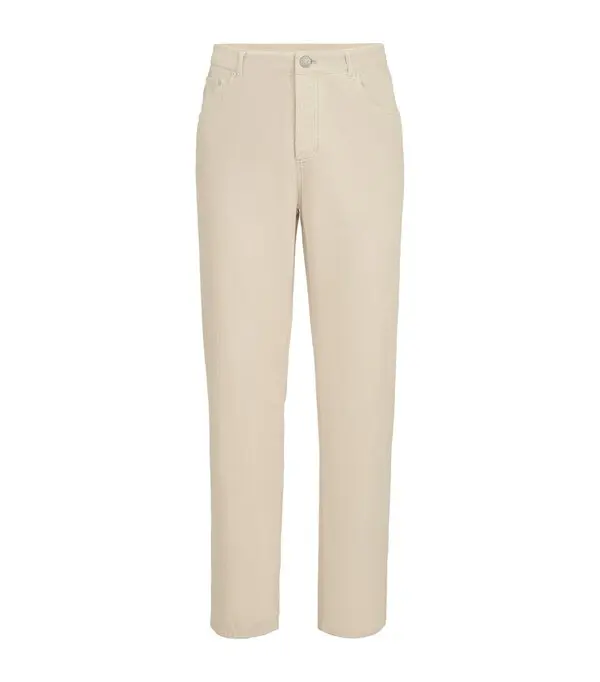 Brunello Cucinelli Cotton Canvas Straight Trousers
