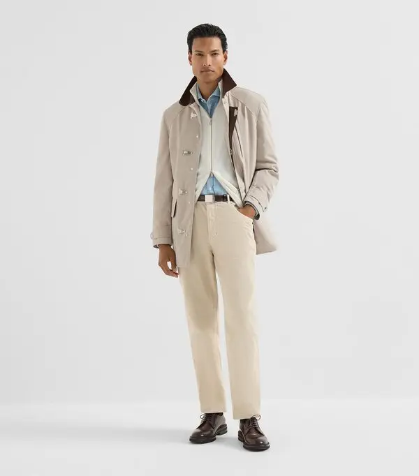 Brunello Cucinelli Cotton Canvas Straight Trousers